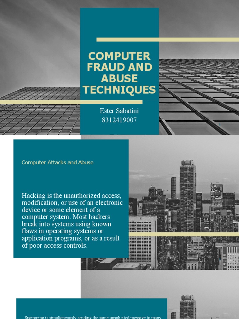 Computer Fraud and Abuse Techniques | PDF | Malware | Spyware