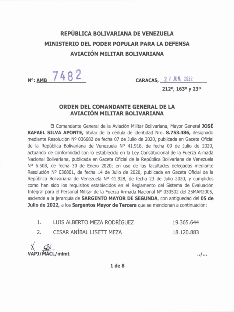 Ascensos de SM3 A SM2 AMB | PDF