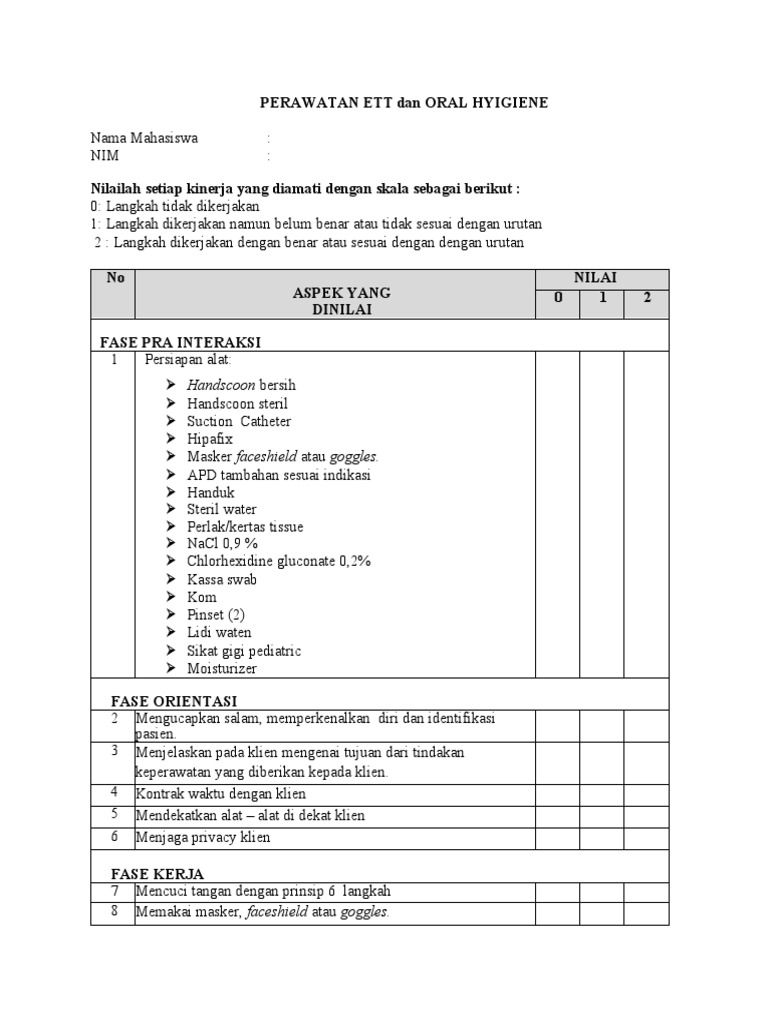 Sop Osce Gabungan | PDF