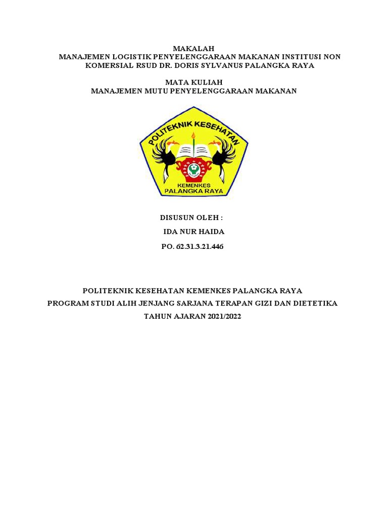 IDA NUR HAIDA - ALIHJENJANG21 - MAKALAH MMPM RSUDdr DORIS SYLVANUS | PDF