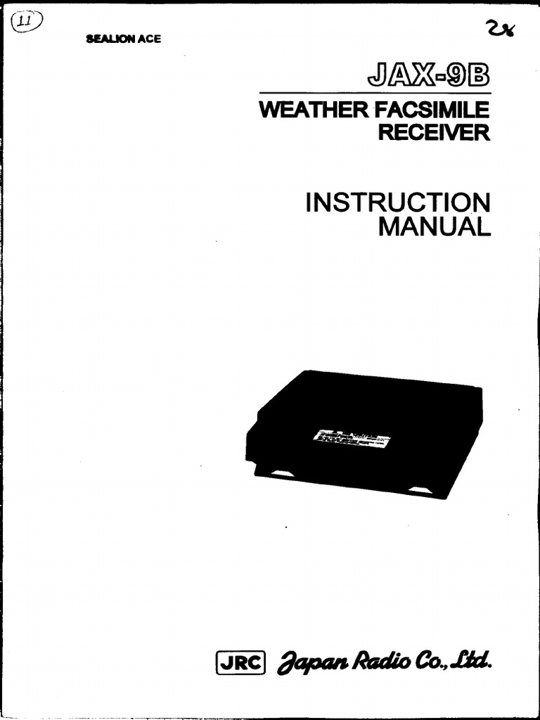 Weather Facsimile Receiver Jax-9b JRC | PDF