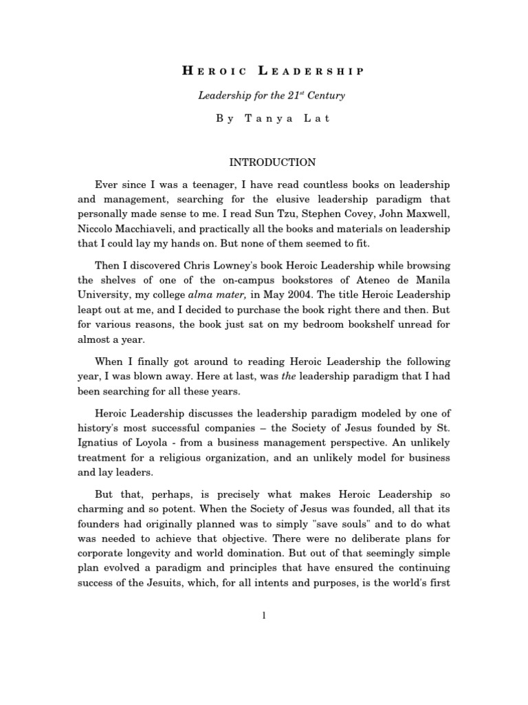 Heroic Leadership | Download Free PDF | Hero | Leadership