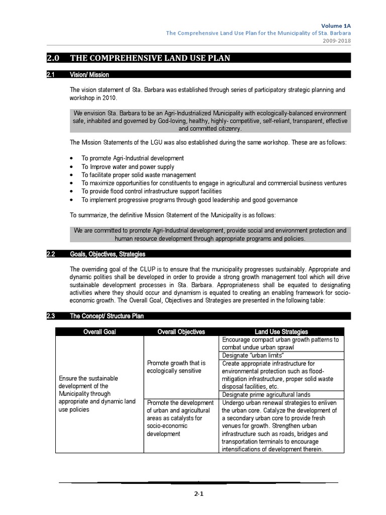 Comprehensive Land Use Plan: Sta. Barbara | PDF | Infrastructure ...