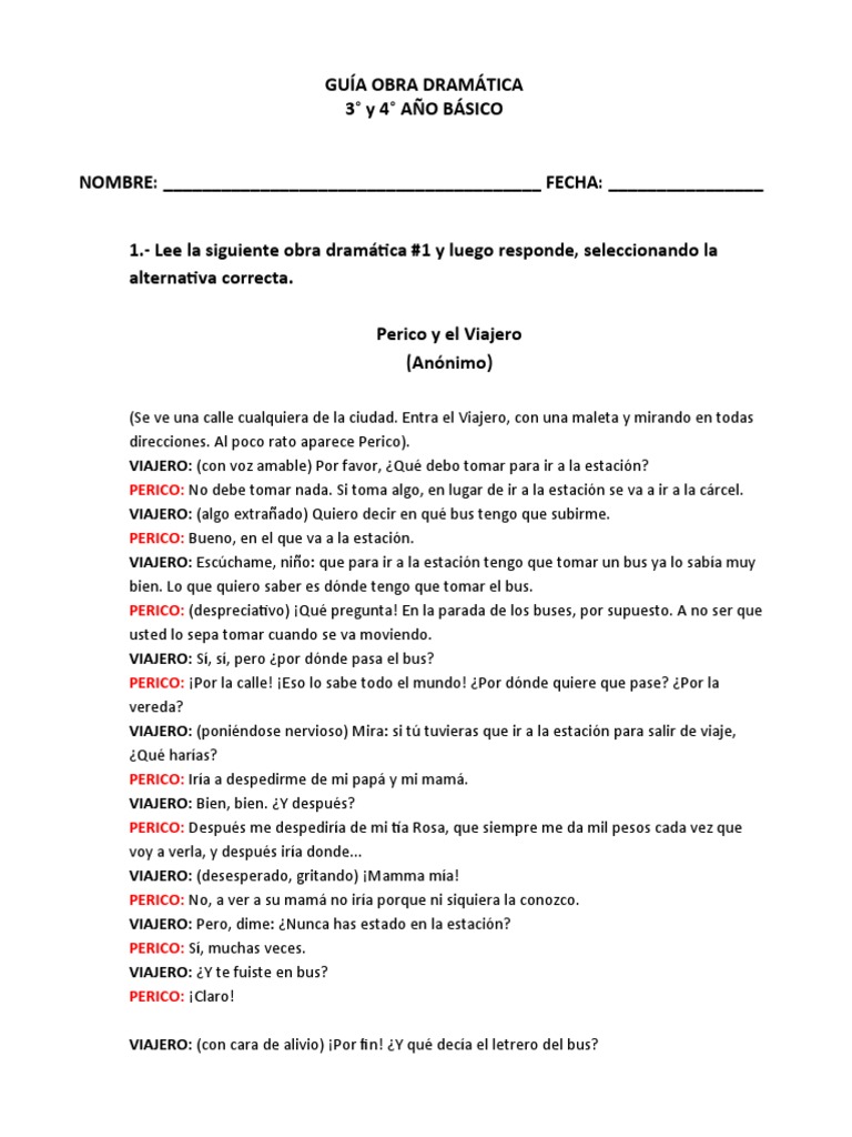 Obra Dramatica 1 | PDF