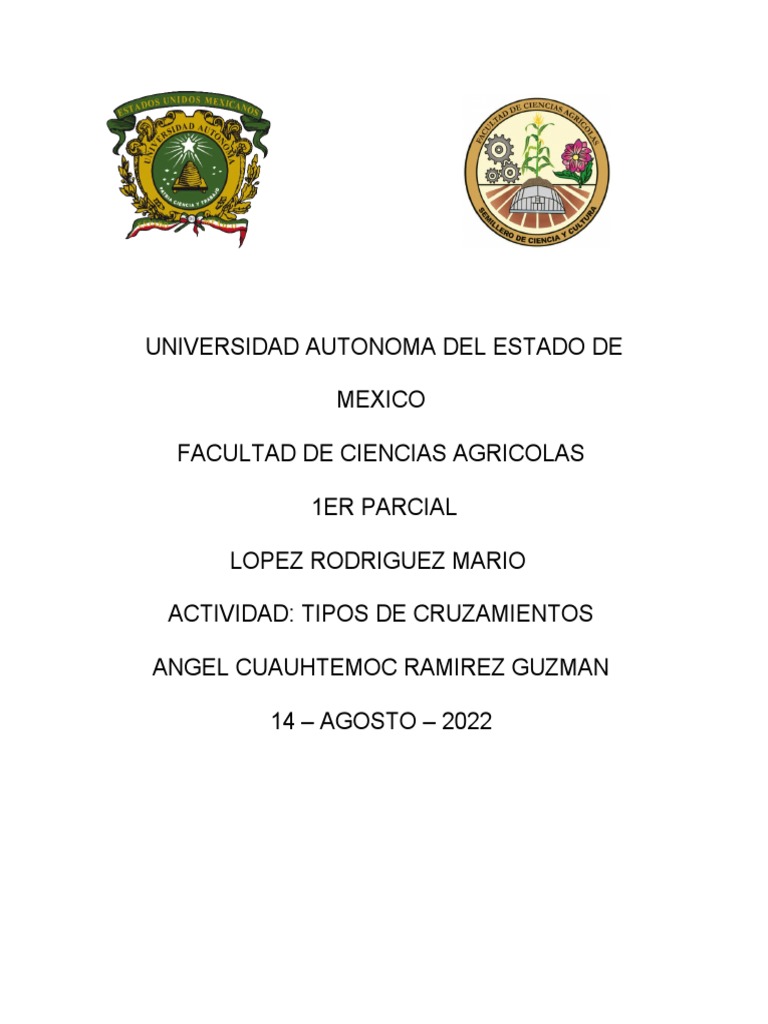 Tipos de Cruzamientos en Mejoramiento Genético | PDF | Biología | Plantas