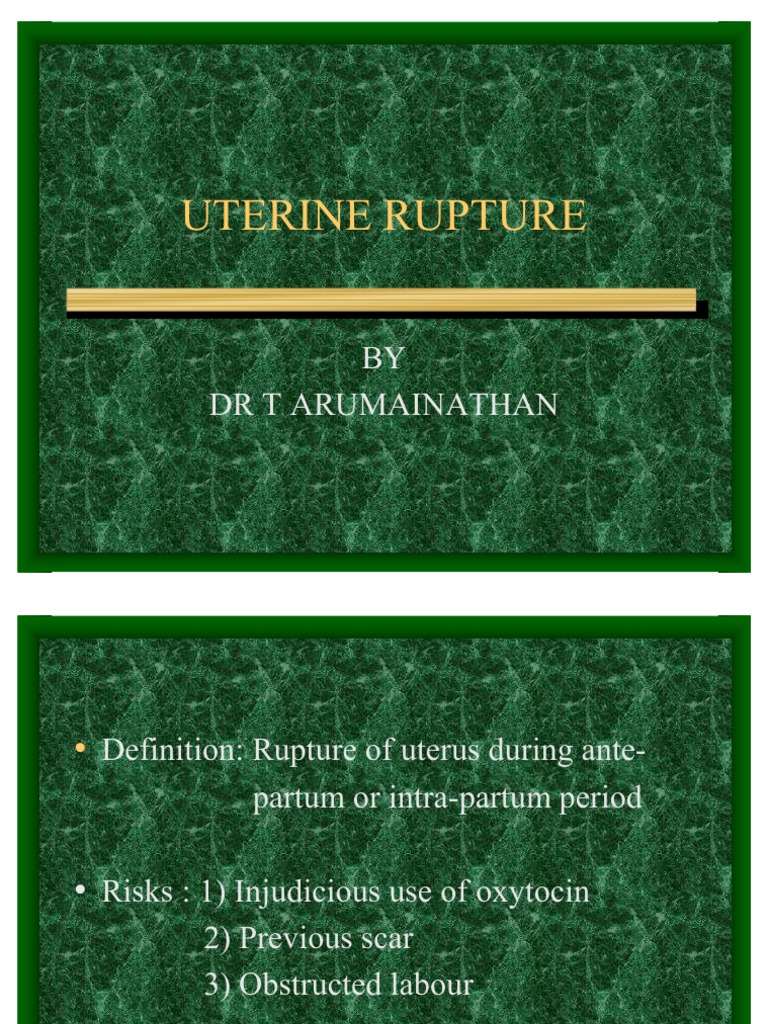 Uterine Rupture | PDF
