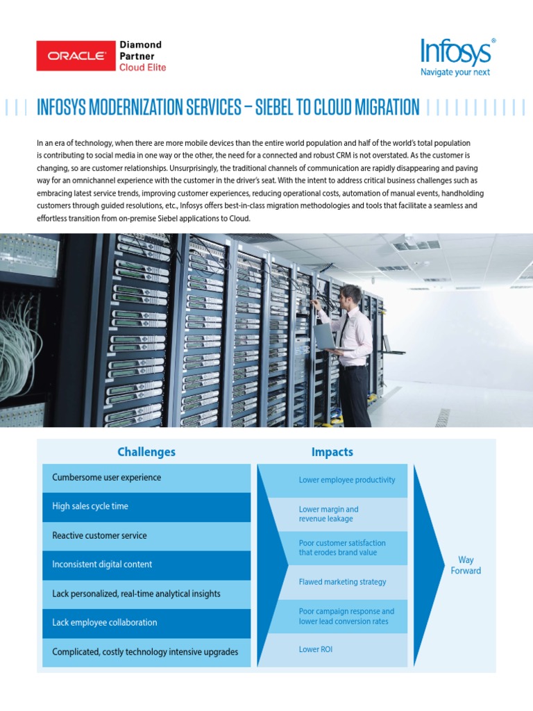 Infosys Modernization Services - Siebel To Cloud Migration: Challenges Impacts | PDF | Customer ...