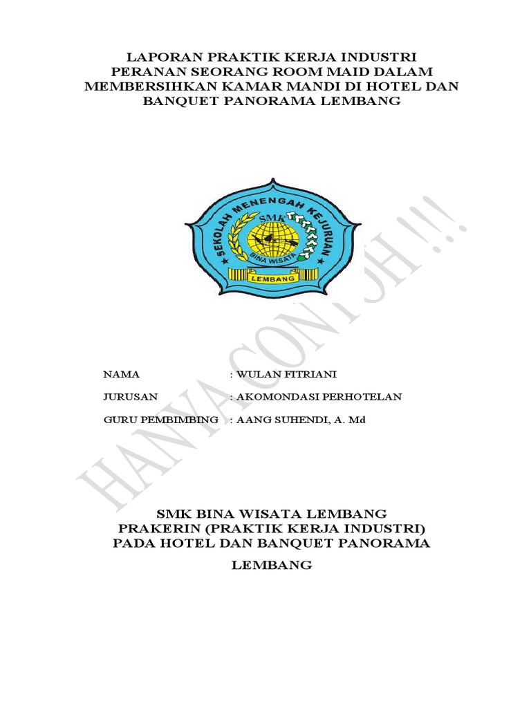 Contoh Laporan Prakerin 2021 (Revisi) | PDF