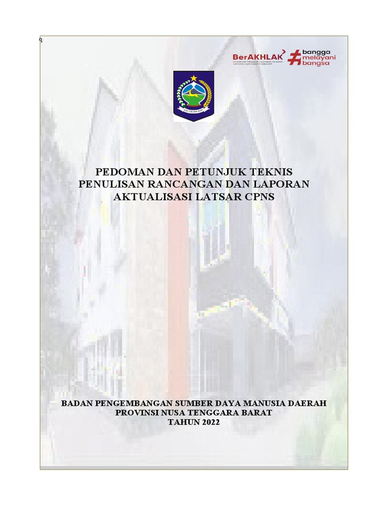 PEDOMAN Dan JUKNIS Penulisan RA Dan LA LATSAR CPNS Tahun 2022 Final - Edit Refo | PDF