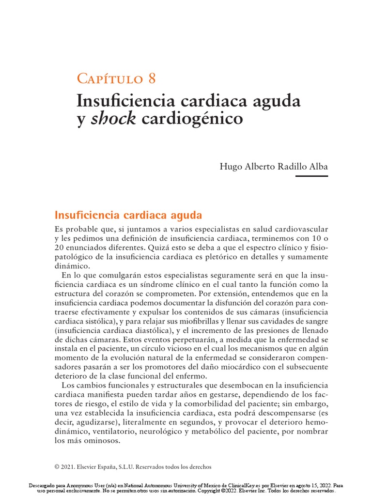 Insuficiencia Cardiaca Aguda - DeFINICION | PDF | Insuficiencia ...