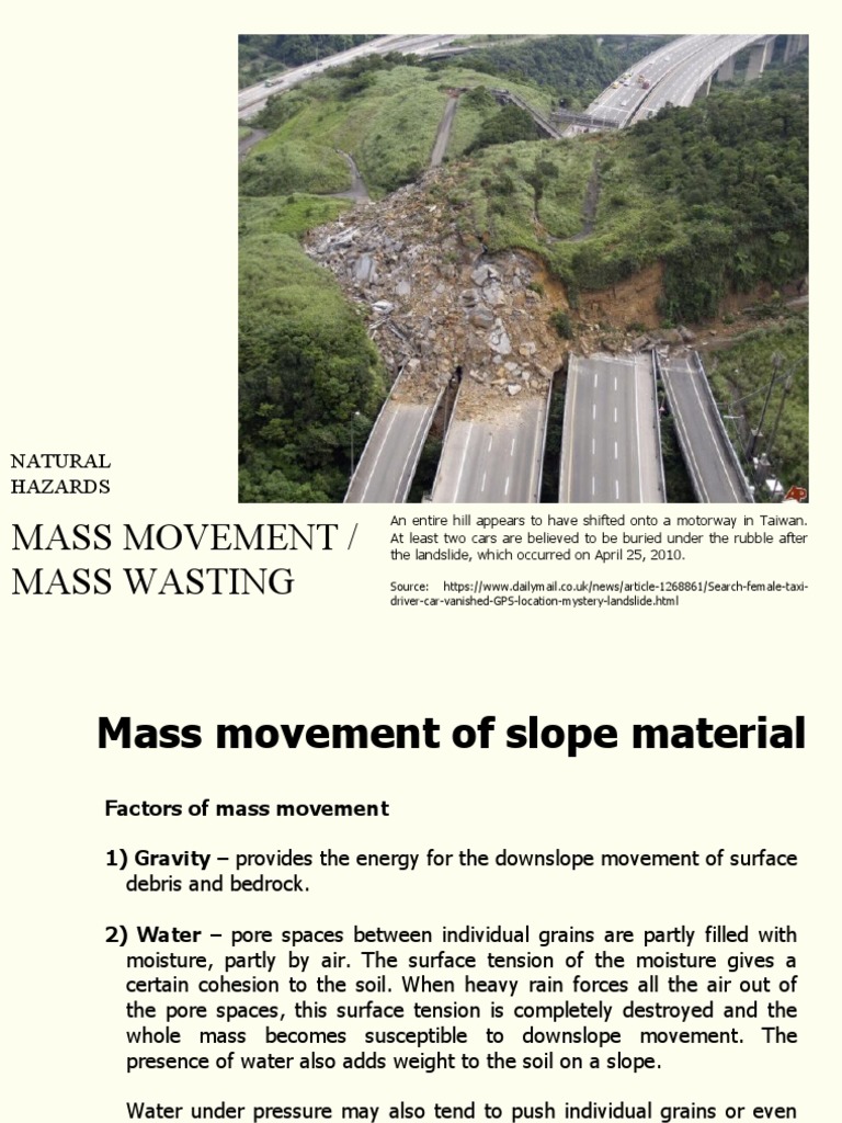 10 Natural Hazard - Mass Movement | PDF | Landslide | Earth Sciences