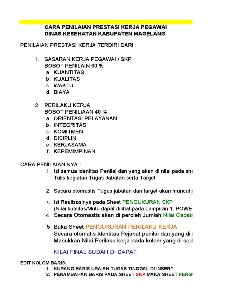 Rita - Format Penilain SKP 2019 - DP3 2020 | PDF