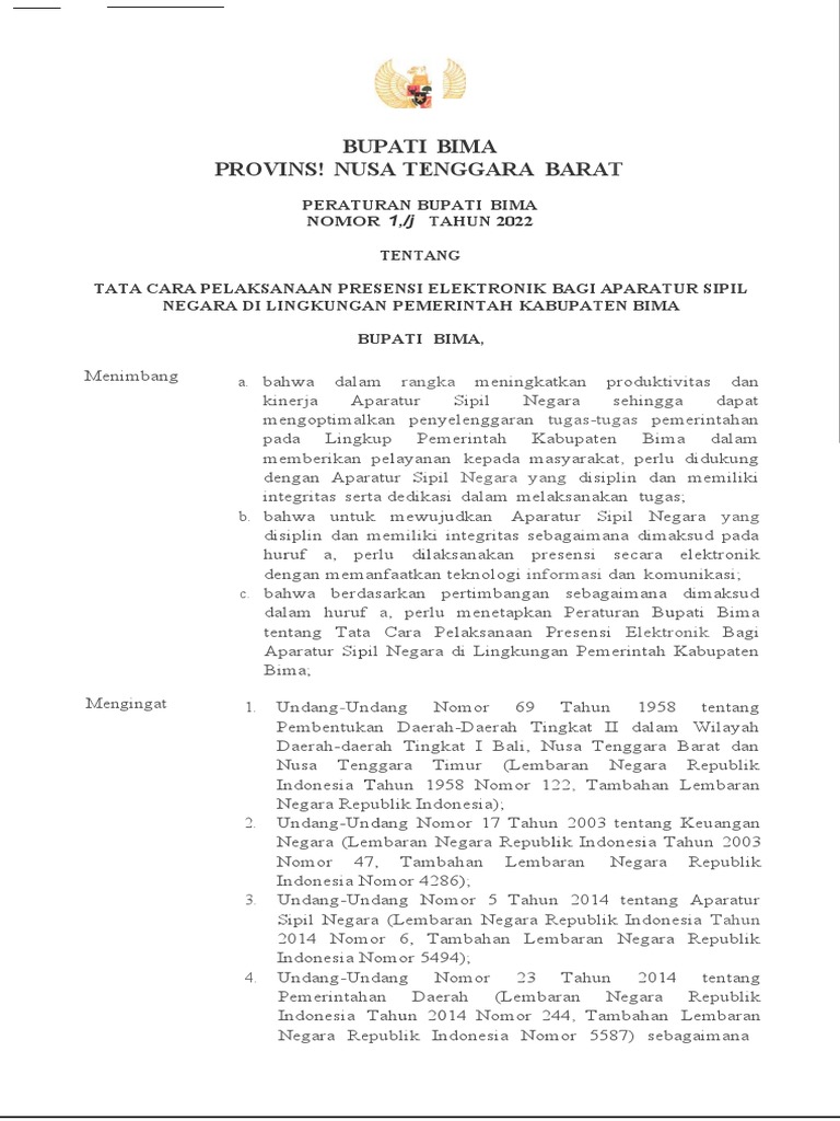 Perbub Presensi (Absen) | PDF