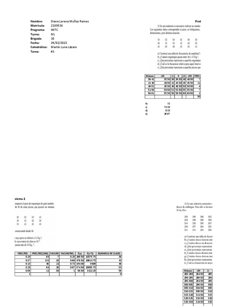 Probabilidad y Estadística TAREA 3 (B) | PDF | Ajedrez