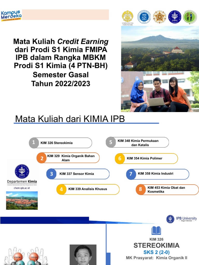 8 Agustus 2022 - Dept Kimia Fmipa Ipb - MK MBKM RSC | PDF
