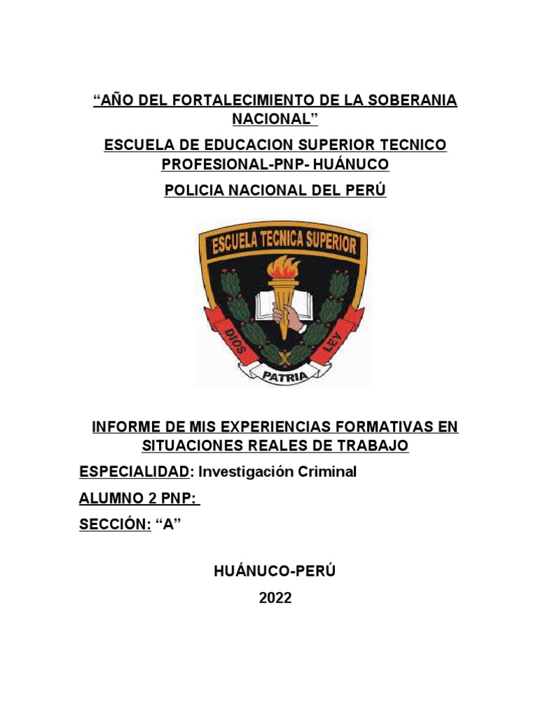Informe Practicas Aguilar Facundo | PDF | Policía | Crímenes