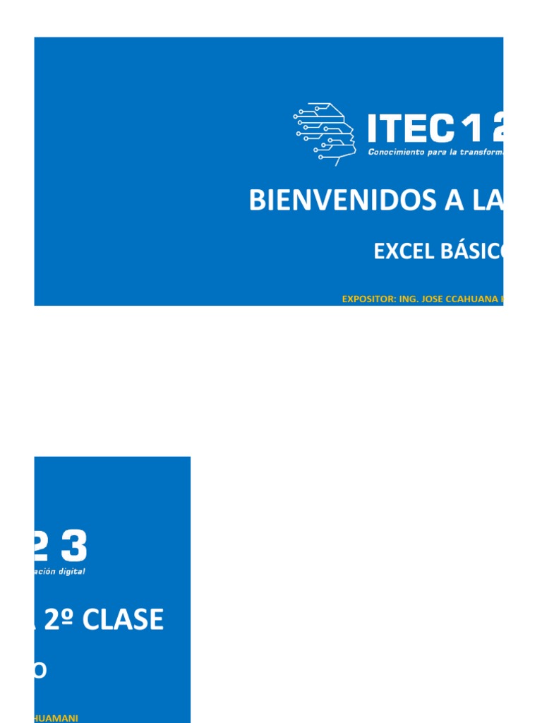 Clase 02 - Excel Básico | PDF | Microsoft Excel | Informática