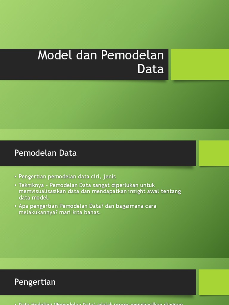 Pengertian dan Jenis Pemodelan Data | PDF