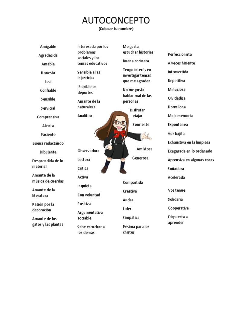Ejemplo Ejercicio de Autoconcepto | PDF