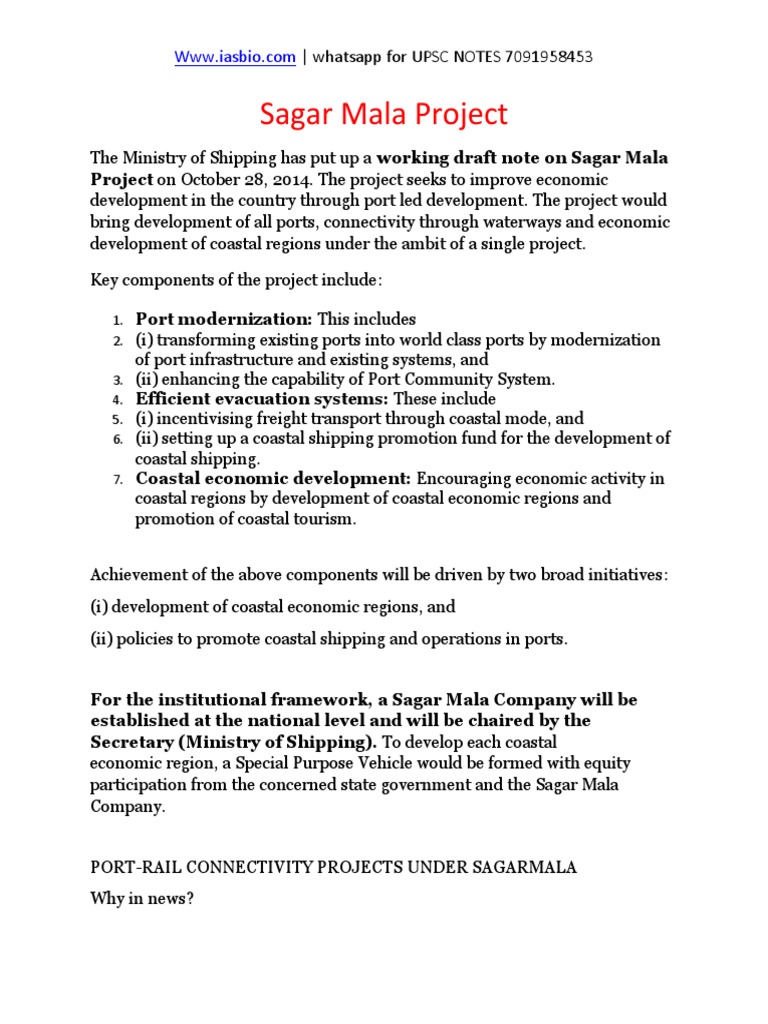 Sagar Mala Project: - Whatsapp For UPSC NOTES 7091958453 | PDF ...