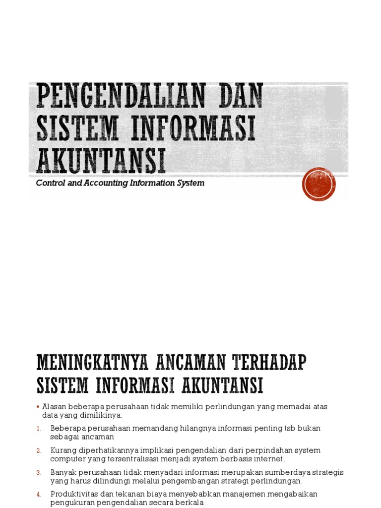 Control and Accounting Information System | PDF