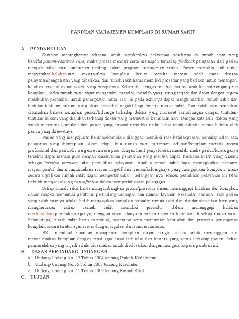 Panduan Komplain 01 | PDF