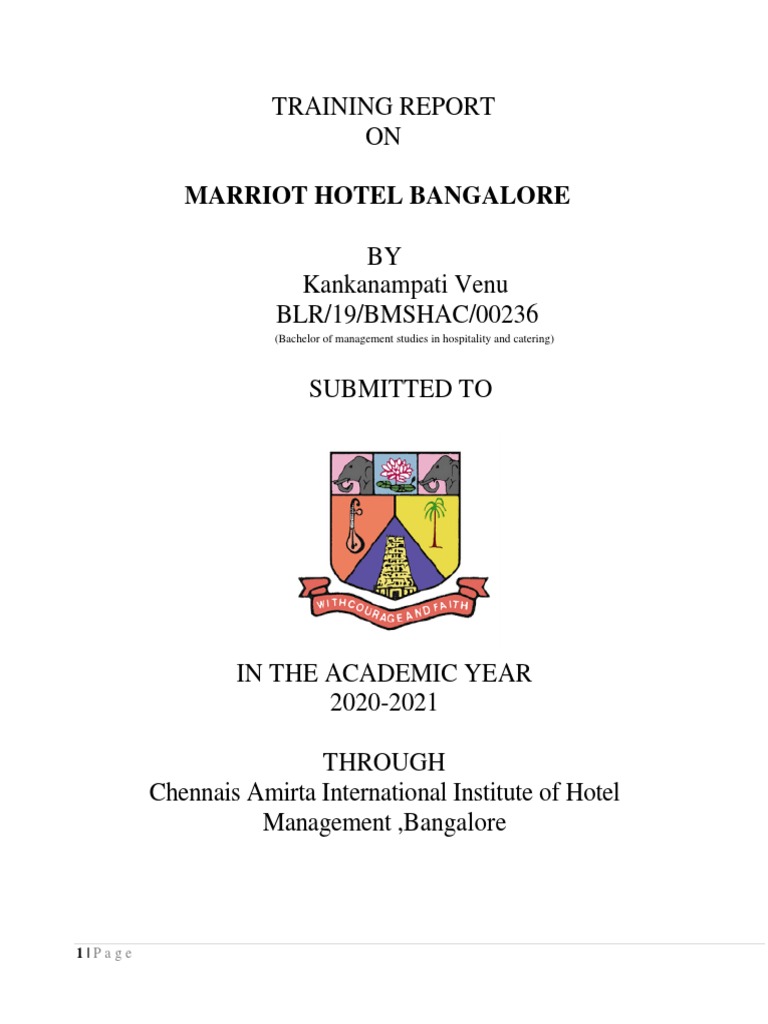 Marriott Hotel Training Report 2021-2022 | PDF | Marriott International ...