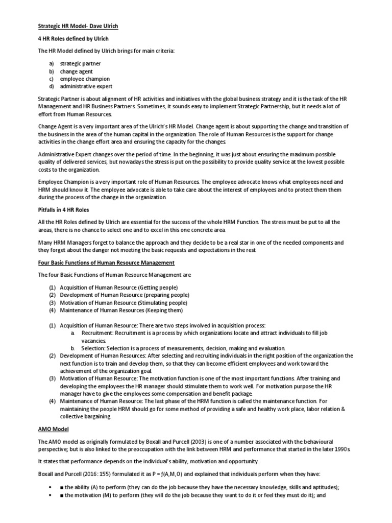 HRM Google Notes | PDF | Human Resource Management | Behavioural Sciences