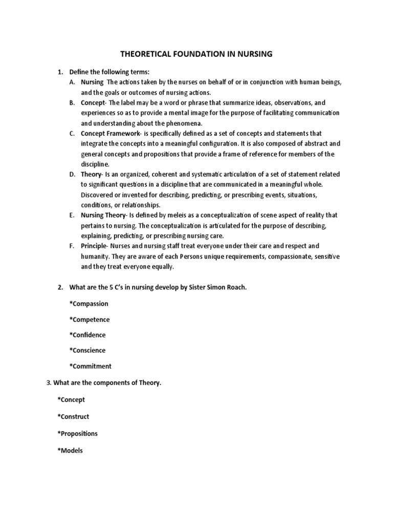 Nursing Theories and Concepts Explained | PDF | Theory | Nursing