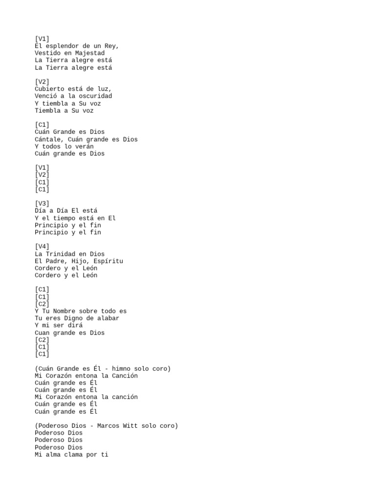 Cuan Grande Es Dios | PDF