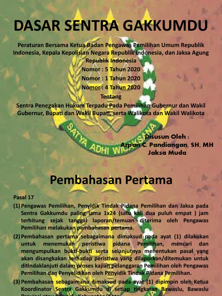 Dasar Sentra Gakkumdu | PDF