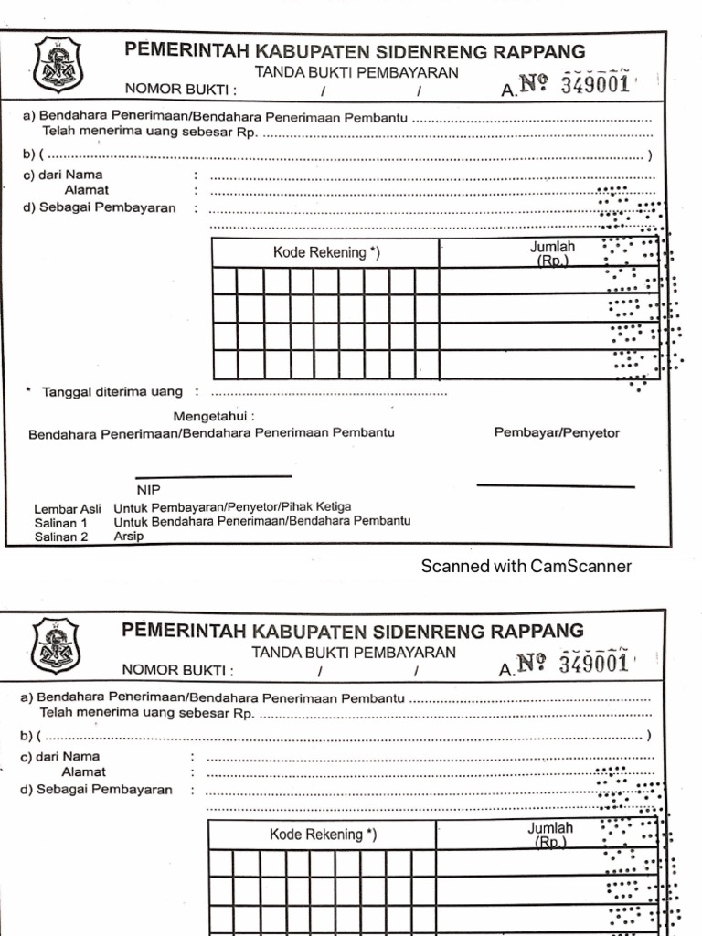 Tanda Bukti Pembayaran | PDF