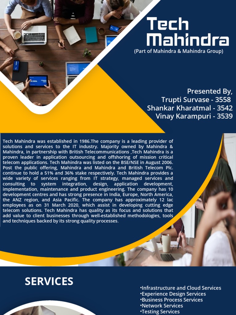 An Analysis of Tech Mahindra: Outlining its History, Services, Vision ...