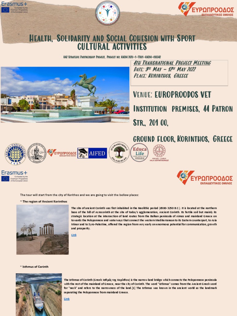 Health, Solidarity and Social Cohesion With Sport Cultural Activities ...