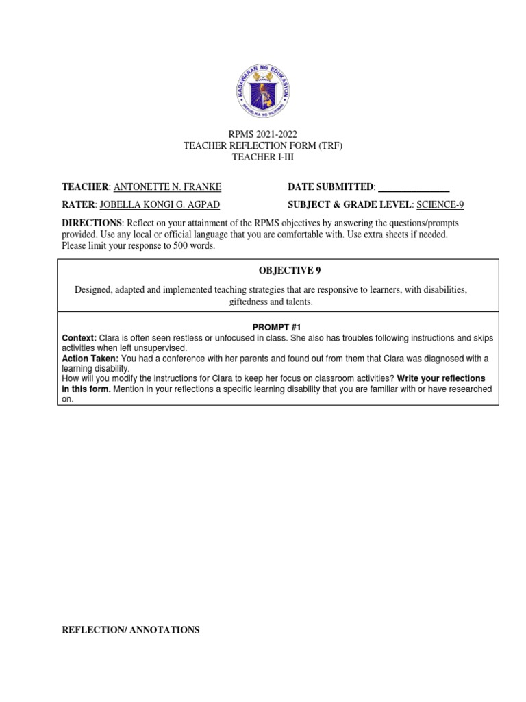 TRF 9 10 | PDF | Teaching Method | Teachers