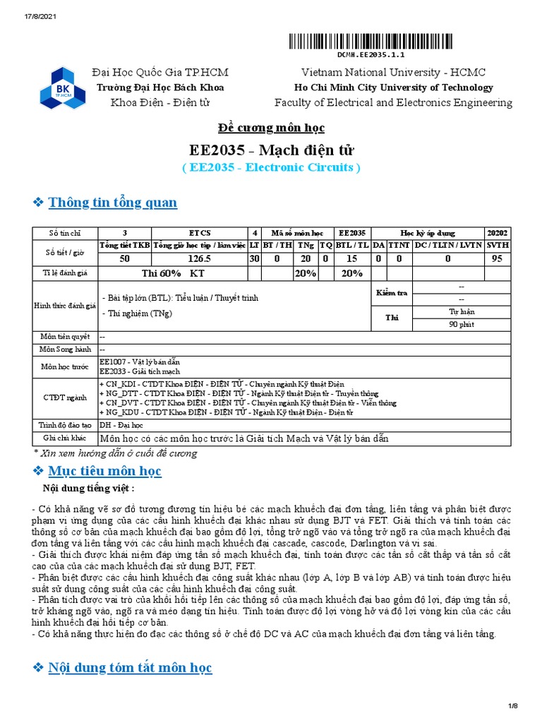 2035 DCMH MachDienTu | PDF
