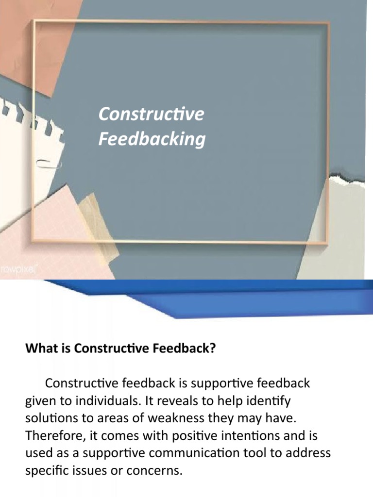 Effective Constructive Feedback Strategies | PDF | Career & Growth ...