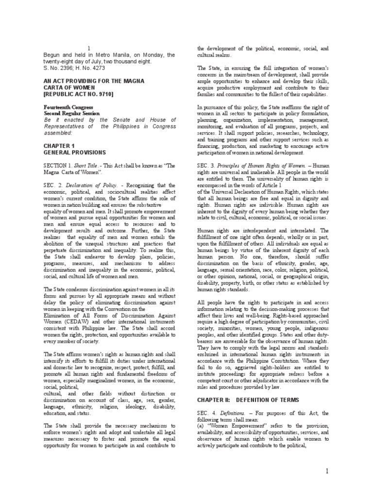 3MCW Ra 9710 Irr | Download Free PDF | Gender Equality | Gender Studies