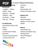 Grade 2 School Supplies List | PDF | Notebook | Graphic Design