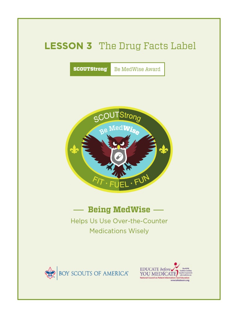 Lesson 3: The Drug Facts Label | PDF | Over The Counter Drug | Clinical ...