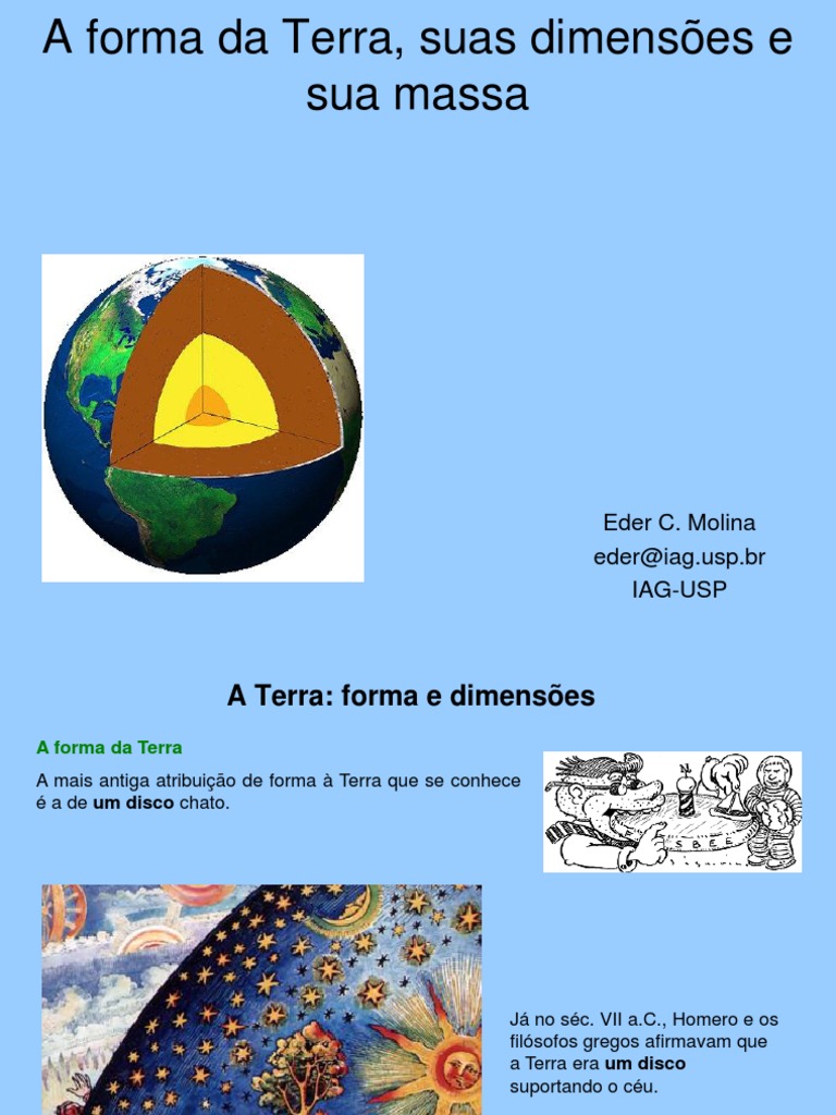 Forma, Dimensões e Massa da Terra | PDF | Terra | Crosta (Geologia)
