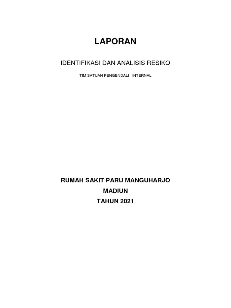 Laporan Identifikasi Resiko | PDF