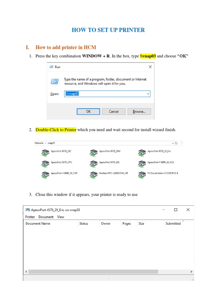 Set Up Printers and Scan Folders Guide | PDF