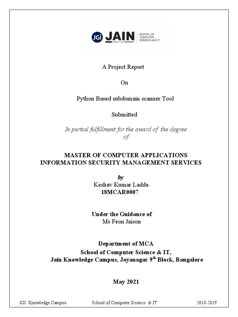 Project Report | PDF | Security Hacker | Penetration Test