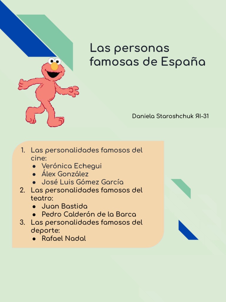 Las Personas Famosas de España (Presentation) | PDF
