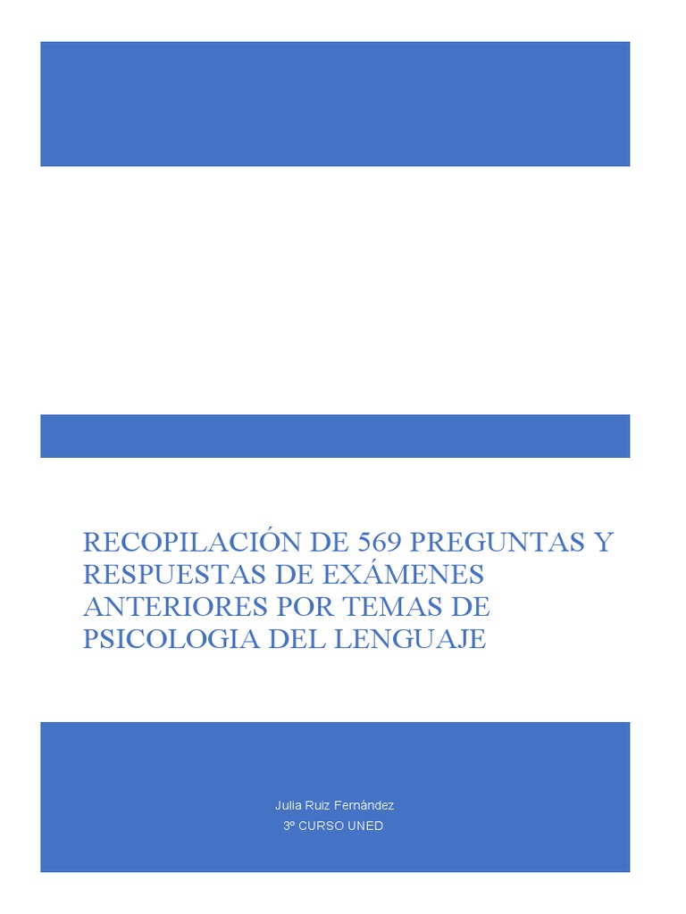 Recopilación de 569 Preguntas de Exámenes Por Temas 2012-2020 | PDF | Palabra | Comunicación