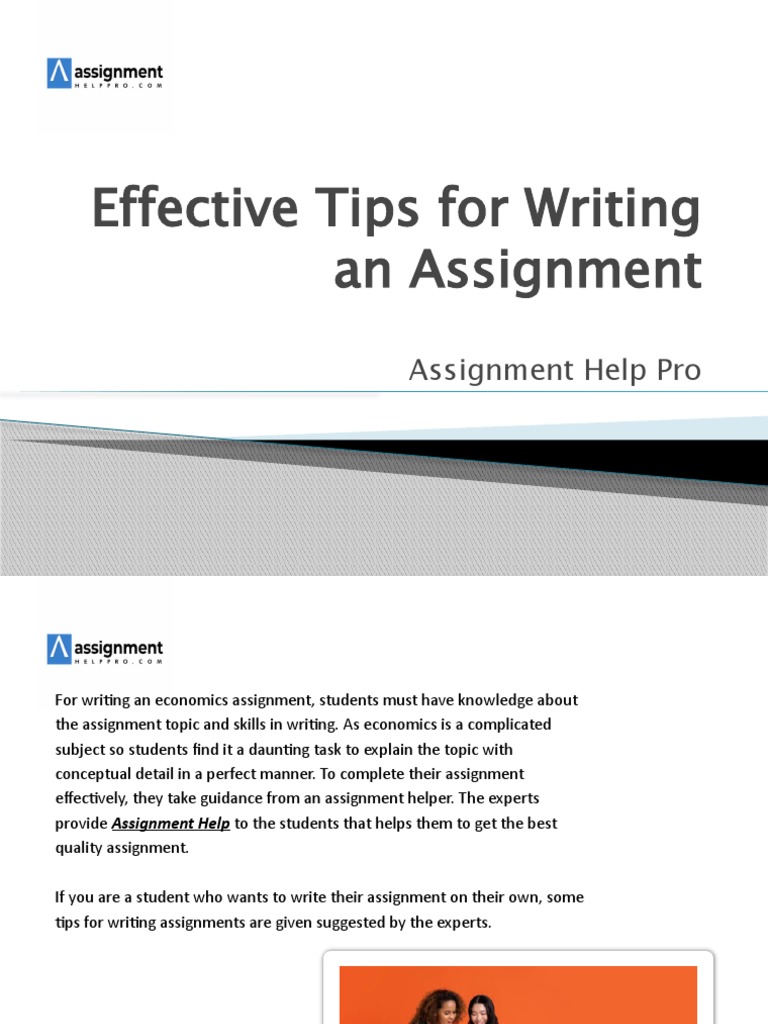Effective Tips For Writing An Assignment | PDF | Expert | Information