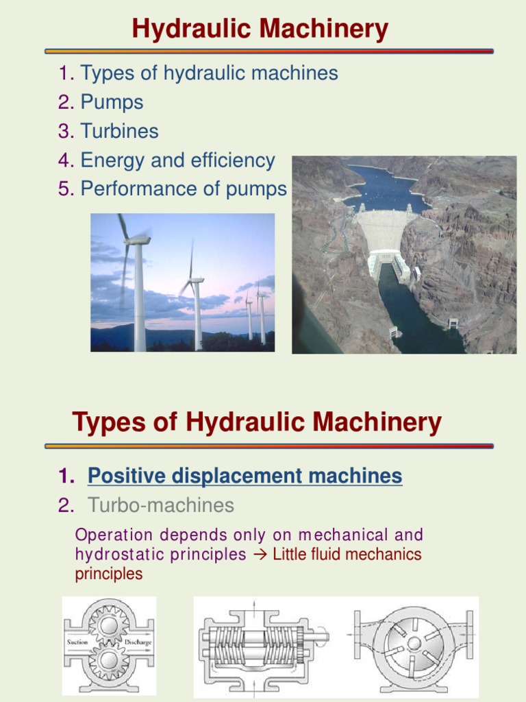 Hydraulic Machines: Efficiency & Types | PDF | Pump | Turbine