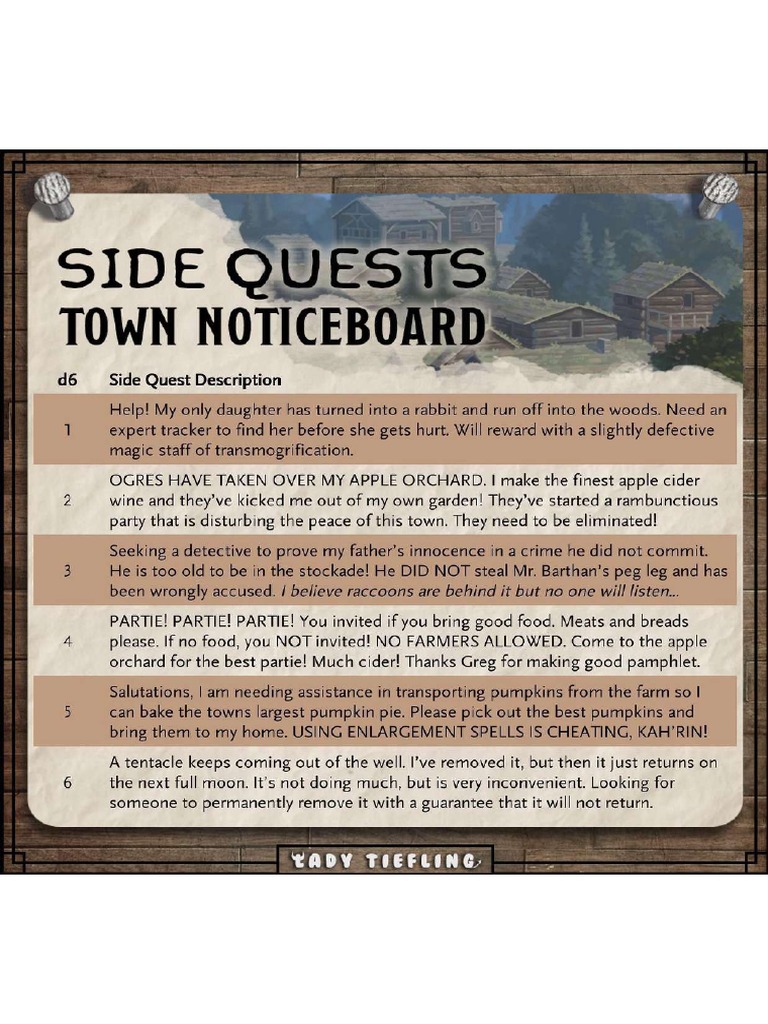 Side Quests | PDF