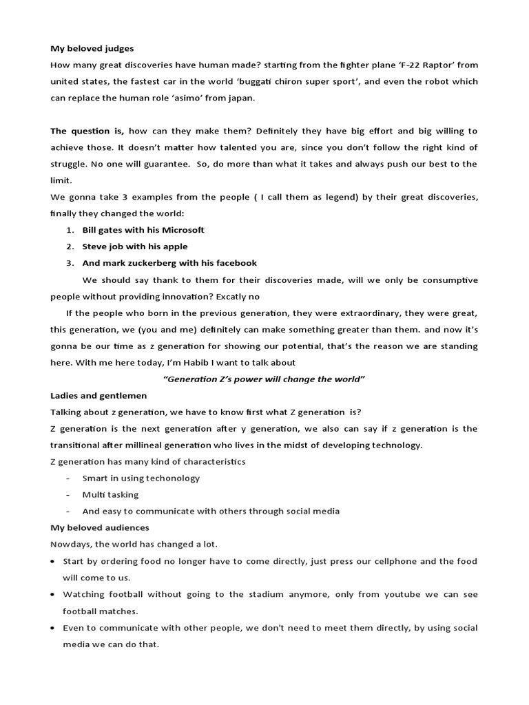 The Role of Gen Z | PDF